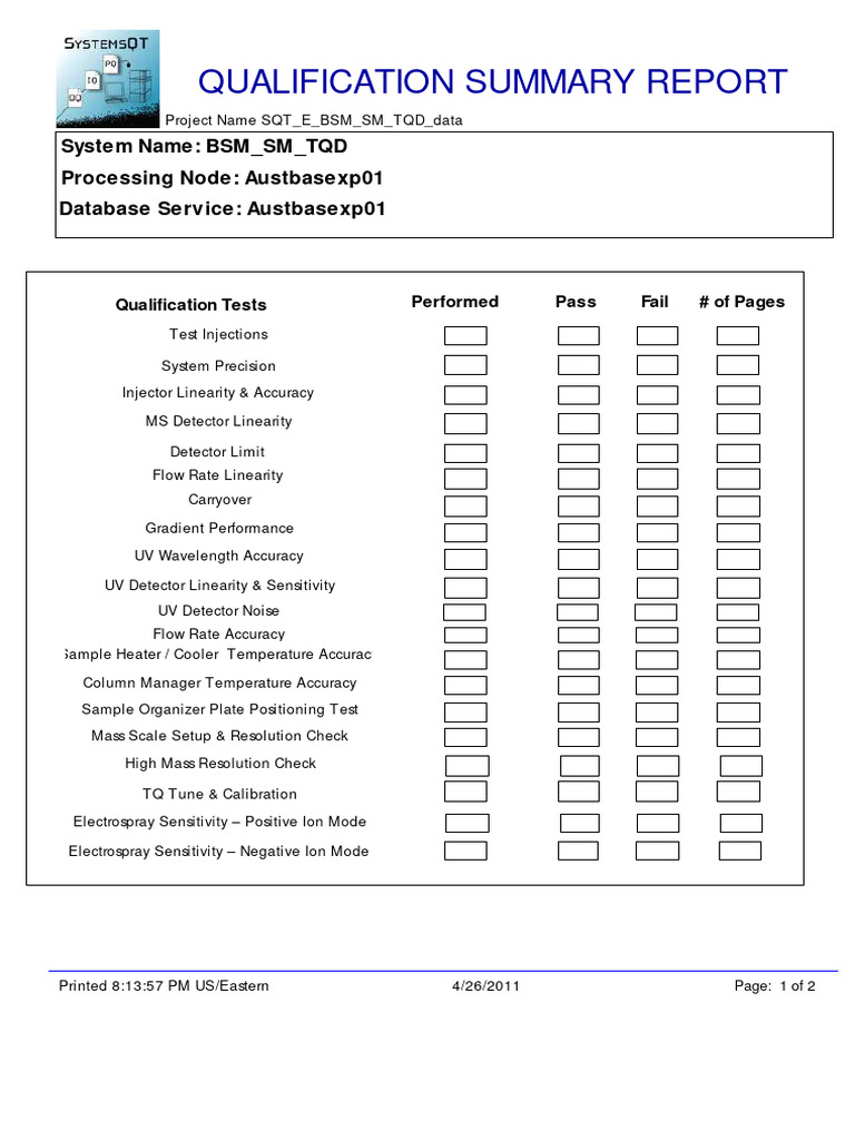Qualification Summary RM | PDF