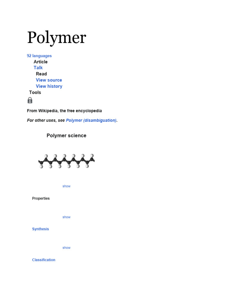 Polymer | PDF | Polymers | Copolymer