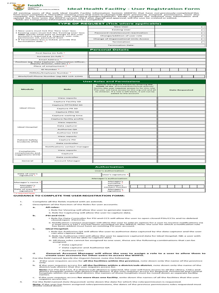 WIHFIS User Registration Guide | PDF | User (Computing) | Computing