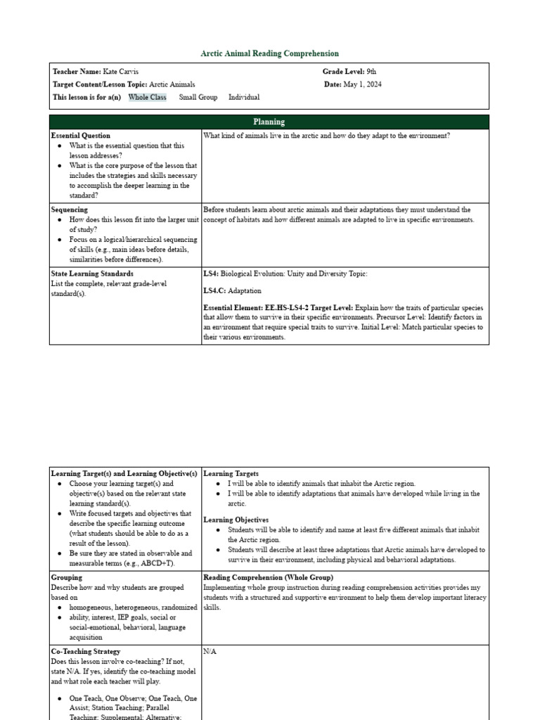 disciplinary literacy lesson segment | PDF | Educational Assessment ...