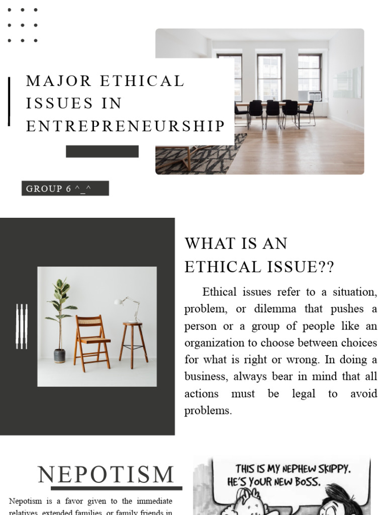 Major Ethical Issues in Entrepreneurship | PDF | Employment | Copyright