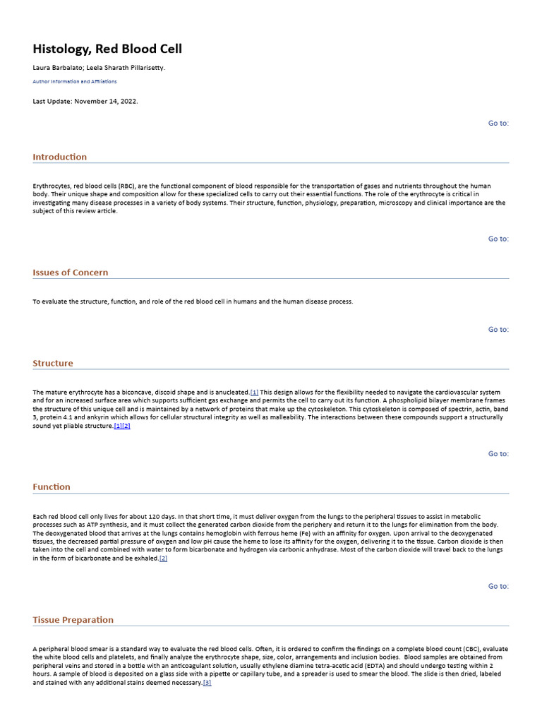 Tonicity of Red Blood Cells (Experiment) | PDF | Osmosis | Granulocyte