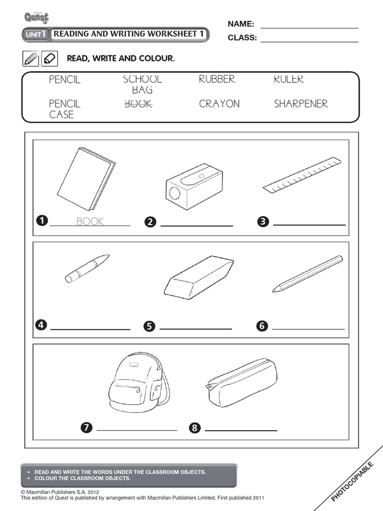 Pencil School BAG Rubber Ruler Pencil Case Book Crayon Sharpener | PDF