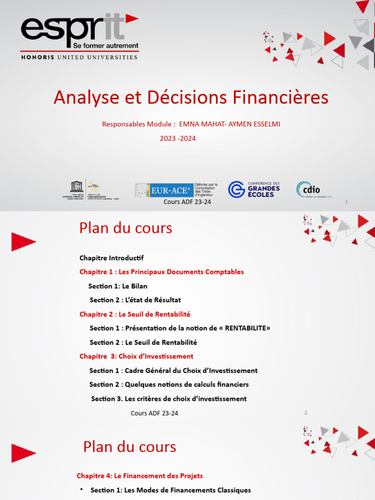 Chapitre 1 Les Principaux Documents Comptables 23 | PDF | Bilan ...