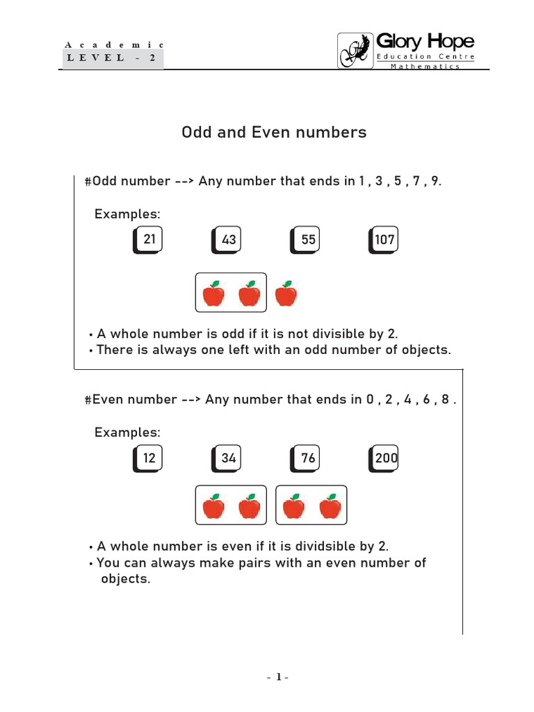 Grade 2 - Even & Odd | Download Free PDF | Mathematics
