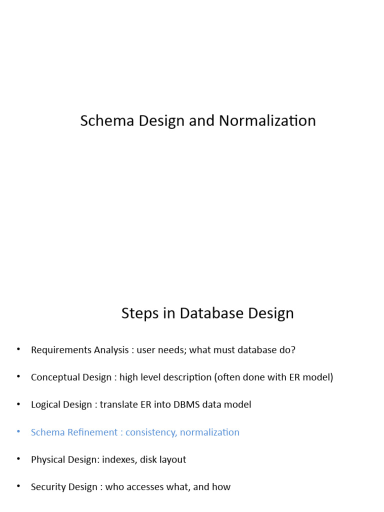 06-Schema Design and Normalization | PDF | Databases | Software Design
