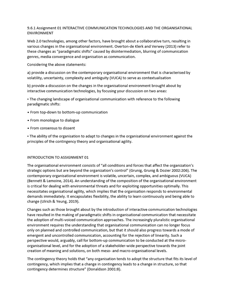 Assignment 1 Com4807 | PDF | Communication | Human Communication