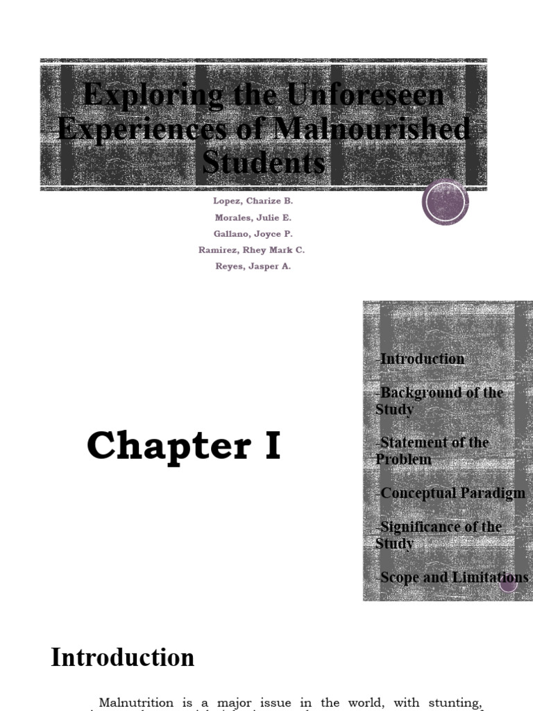 Chap 1-2 Presentation | PDF | Malnutrition | Methodology