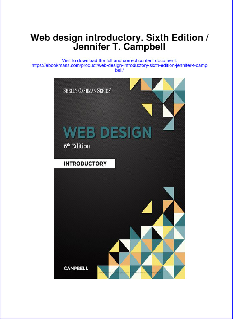 Read Online Textbook Web Design Introductory Sixth Edition Jennifer T ...