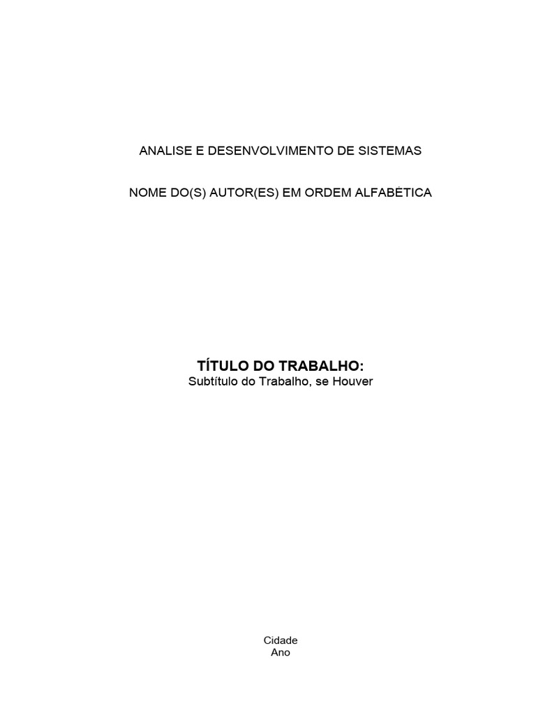 Modelo formato ABNT | PDF | Plágio | Abstract (resumo)