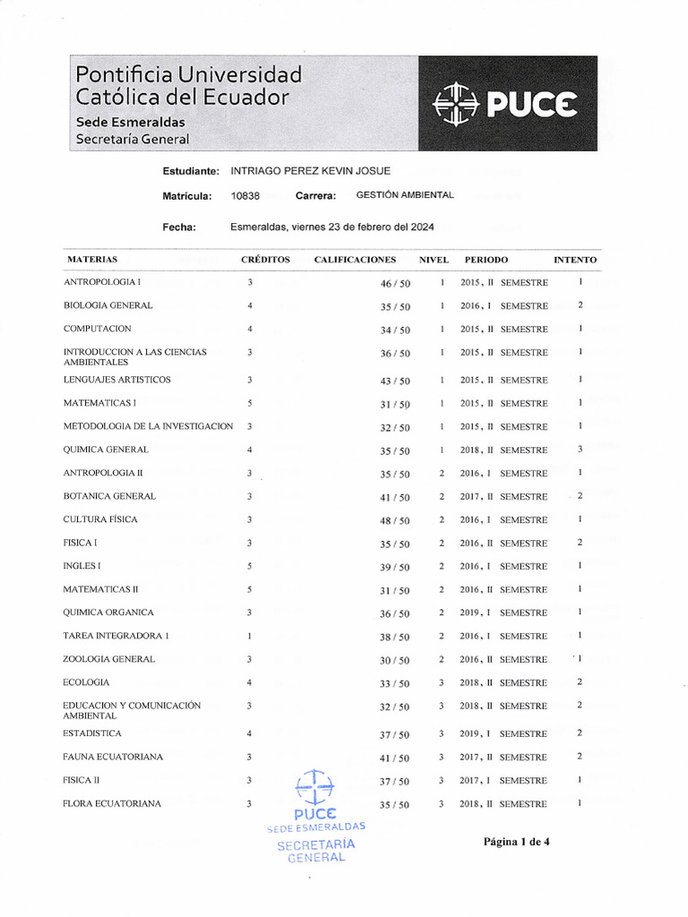 Certificado de Notas | PDF