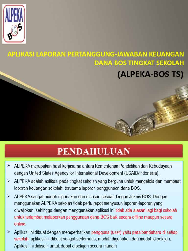 Aplikasi ALPEKA untuk Laporan BOS | PDF