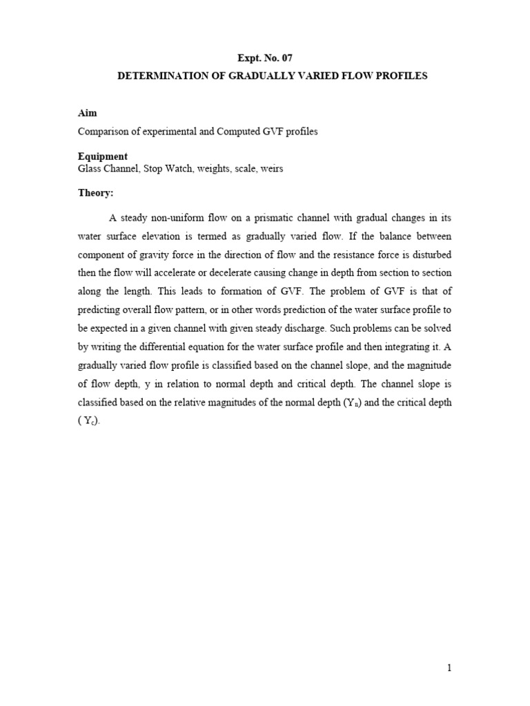 Expt-7-Computed GVF profiles | PDF | Force | Mechanical Engineering
