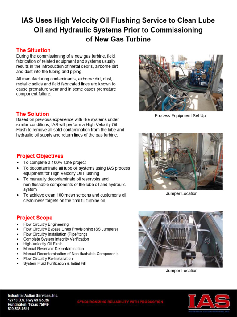 High Velocity Oil Flush 2 2 | PDF | Water Purification | Turbine
