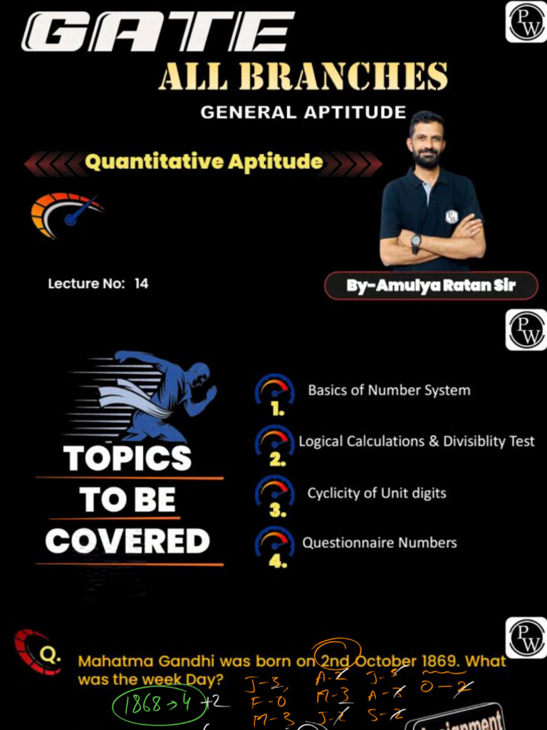 Quantitative Aptitude 14 - Class Notes (By Amulya Ratan Sir) | PDF