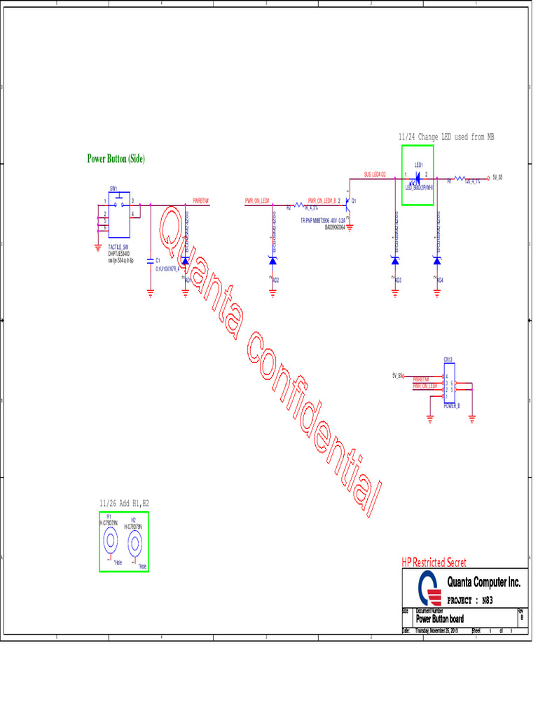 Power Button Board Specs | PDF