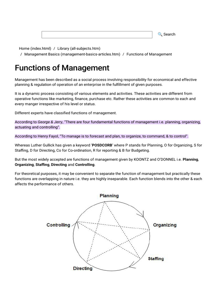 5FunctionsofManagementPlanning, Organizing, Staffing, DirectingandControlling 1695184194909 ...