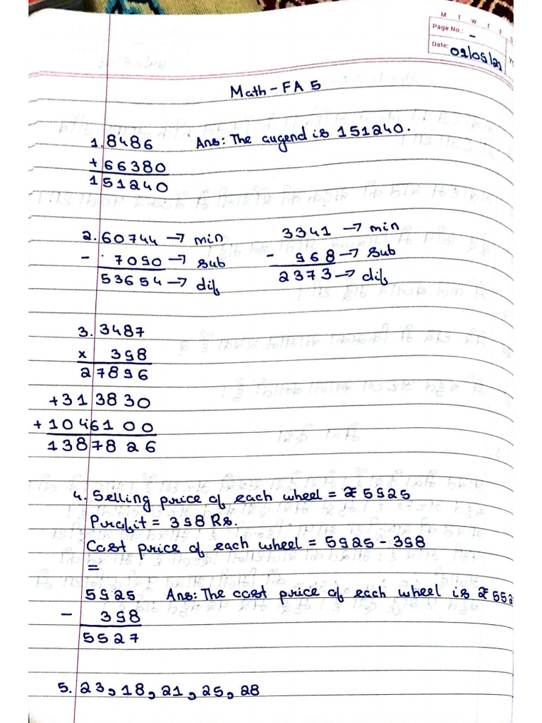 Math - FA - 03 Sep | PDF