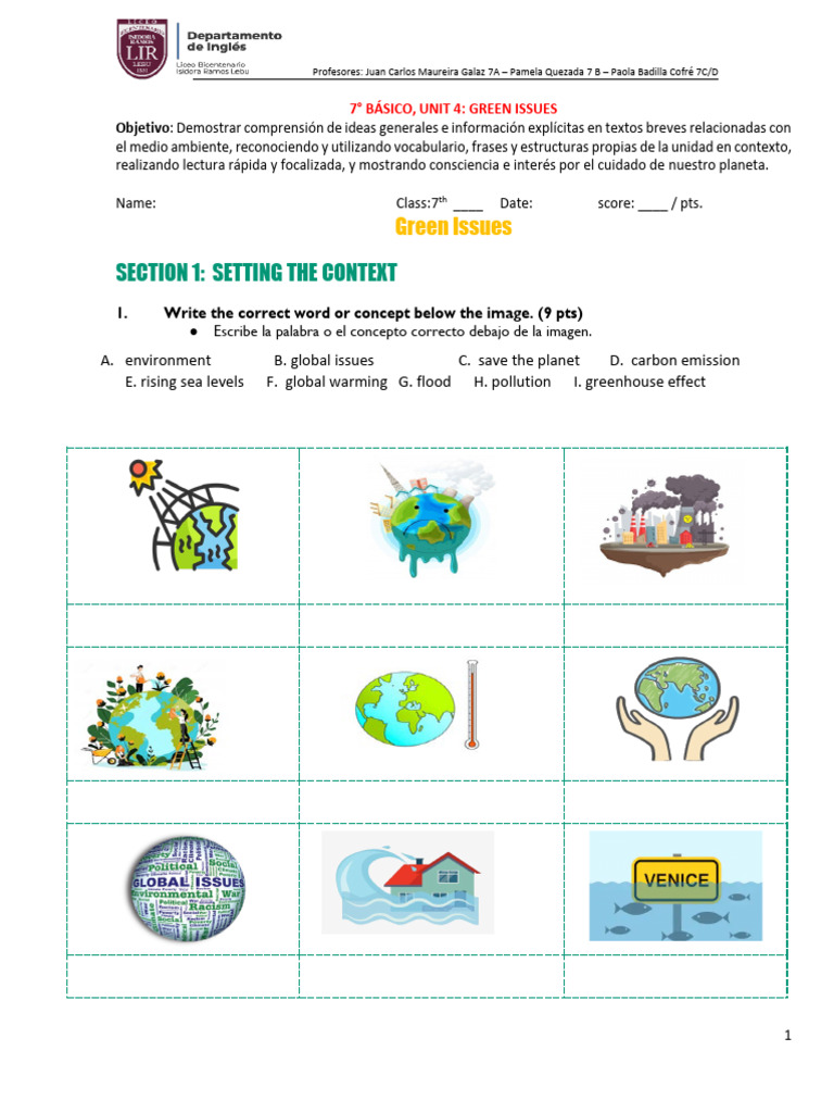 7th Grade Unit on Environmental Issues | PDF | Flood | Human Impact On ...