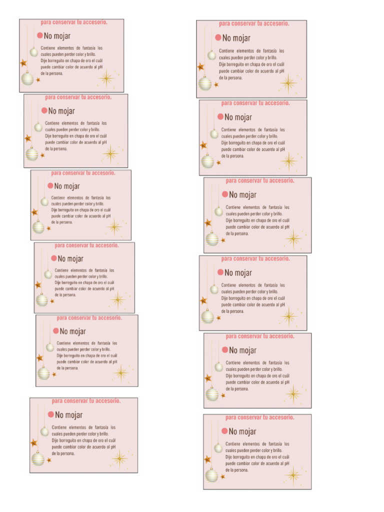 Tarjeta No Mojar | PDF