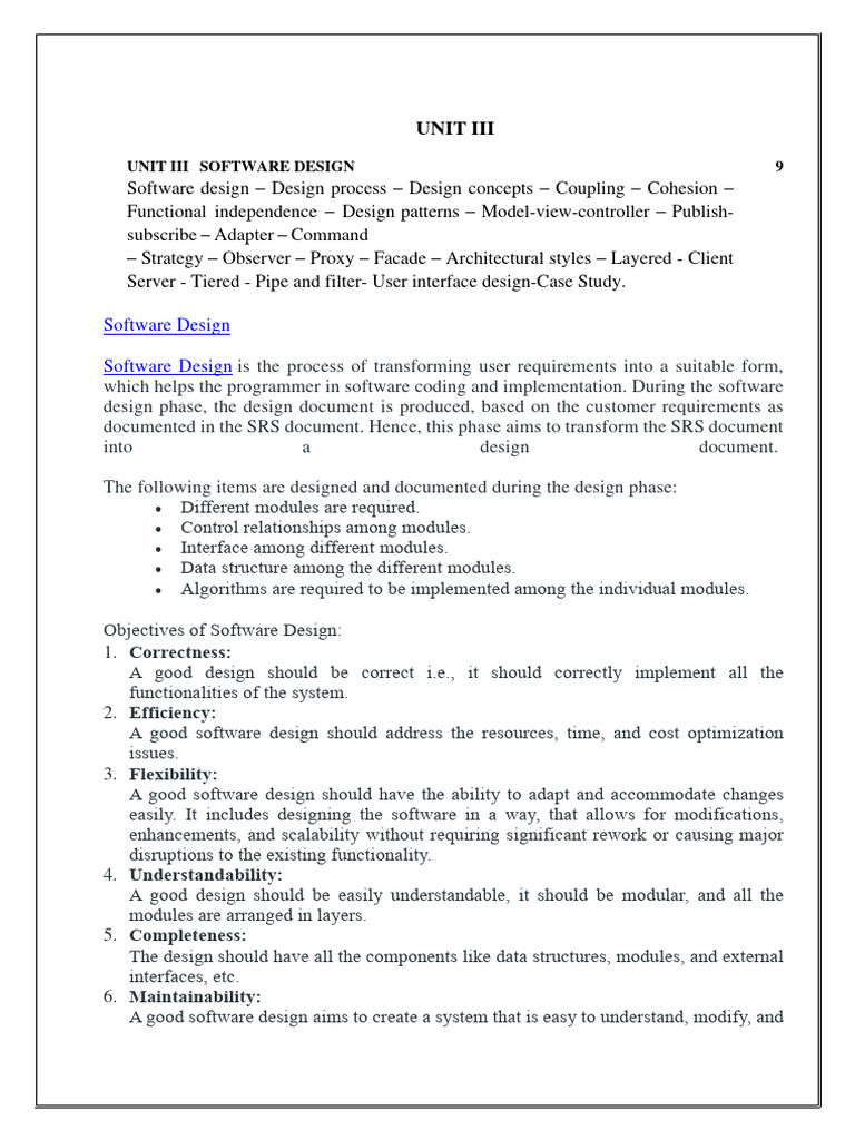 SE III Unit Notes | PDF | Model–View–Controller | System