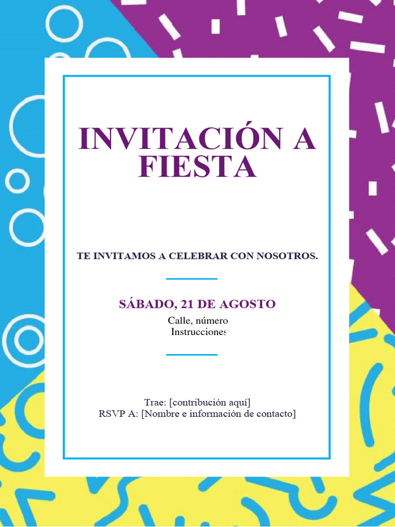 Invitación A Fiesta | PDF