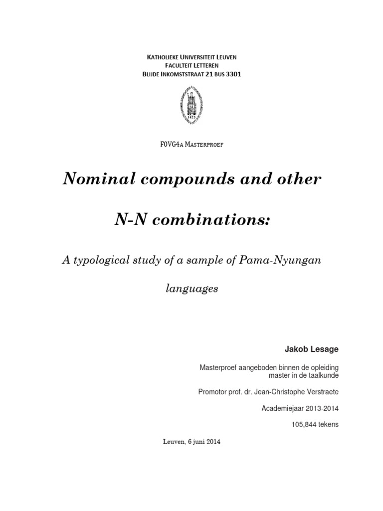 Linguistics: Pama-Nyungan Compounds | PDF | Adjective | Word