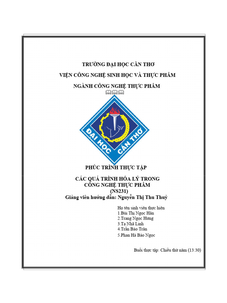 (123doc) - Phuc-Trinh-Thuc-Tap-Cac-Qua-Trinh-Hoa-Ly-Trong-Cong-Nghe-Thuc-Pham-Ns231-Bai-1-Xac ...