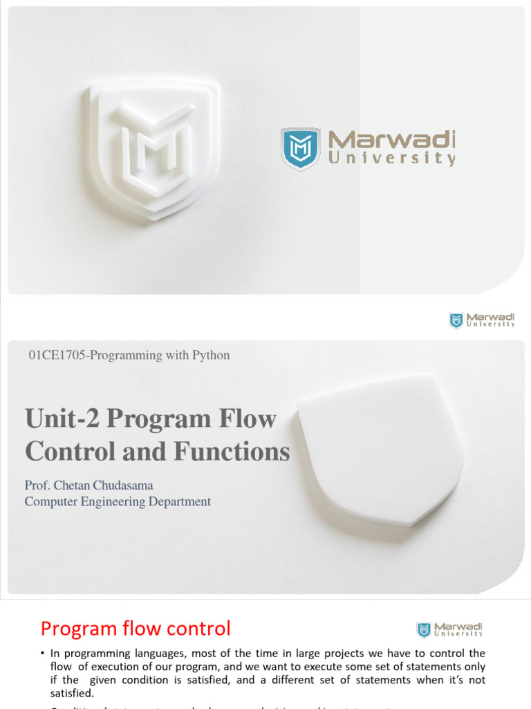 Unit2 Programflowcontrolpdf 2023 08 01 11 37 19 Pdf Control Flow Parameter Computer