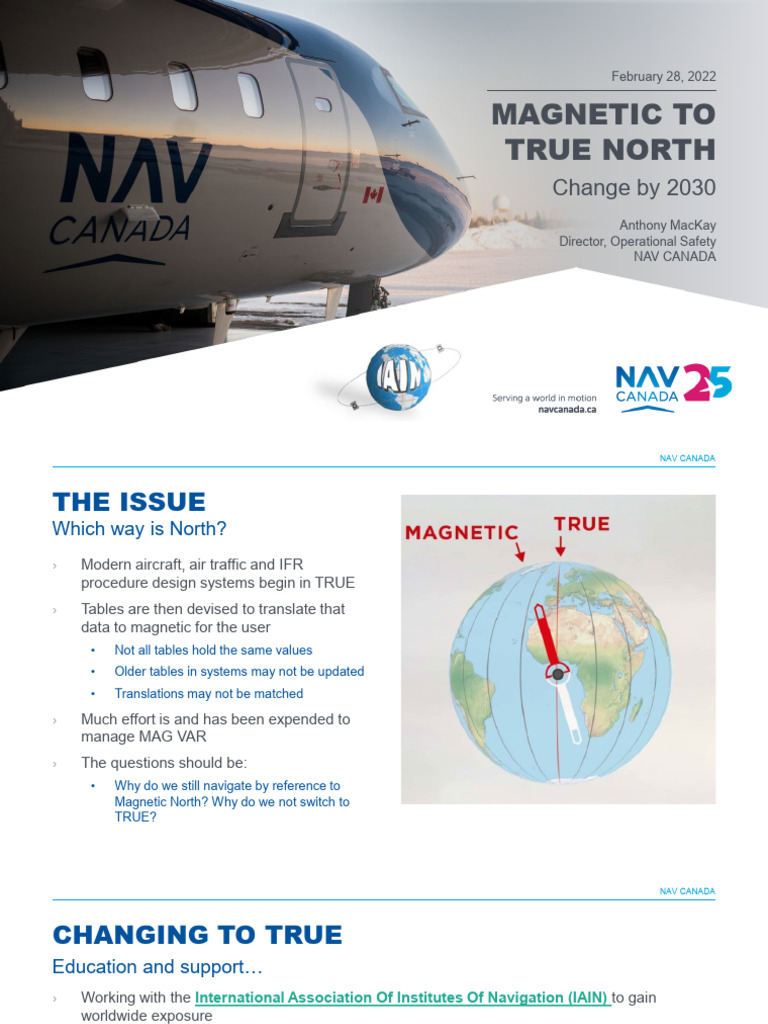 Magnetic North Vs True North | PDF | Aerospace | Navigation