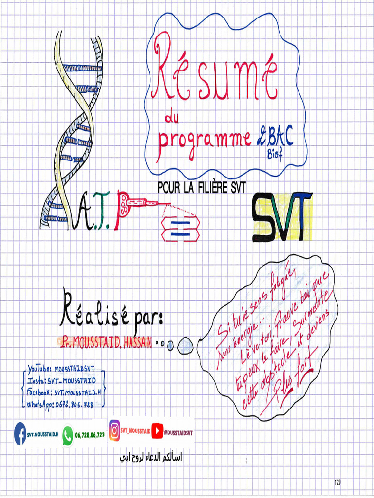 Résumé du programme SVT 2 BAC SVT biof Pr mousstaid -R | PDF