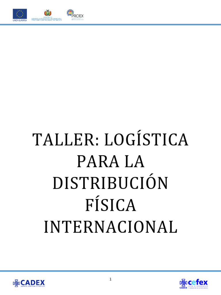 Taller Logistica para La DFI | PDF | Logística | Transporte