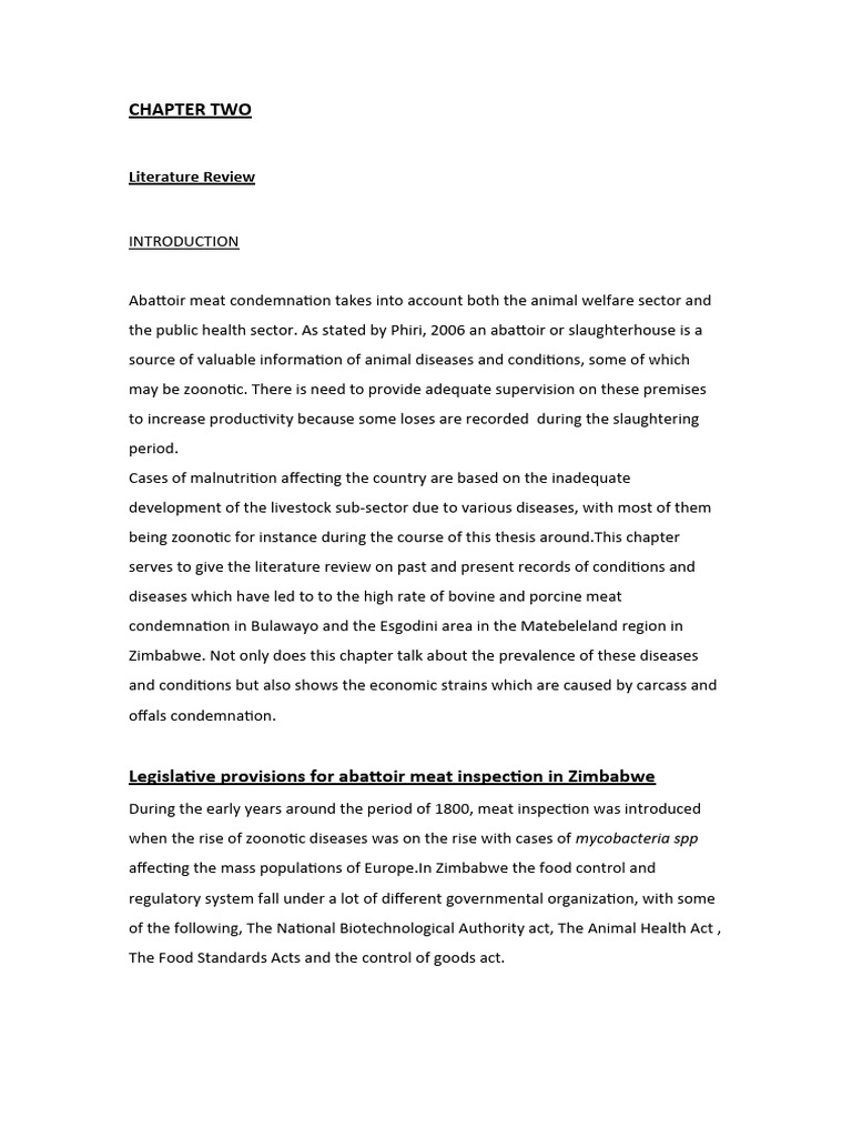 Chapter Two | Download Free PDF | Slaughterhouse | Meat