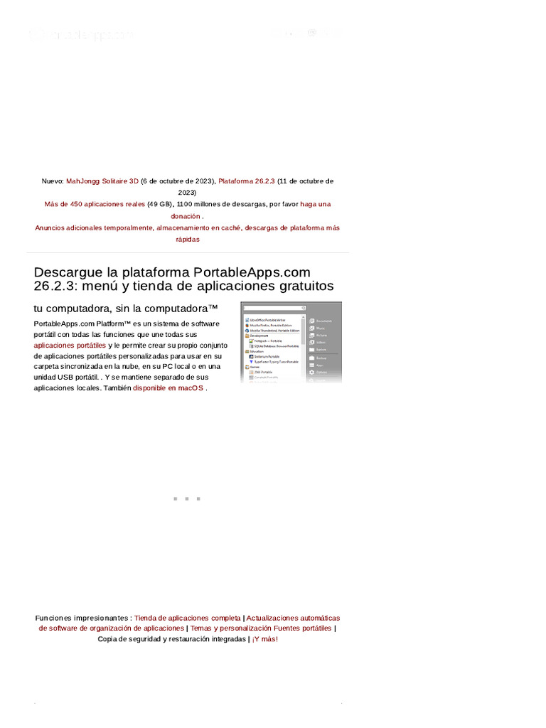 Descargue La Plataforma PortableApps | PDF | Mac OS | Software de la aplicacion