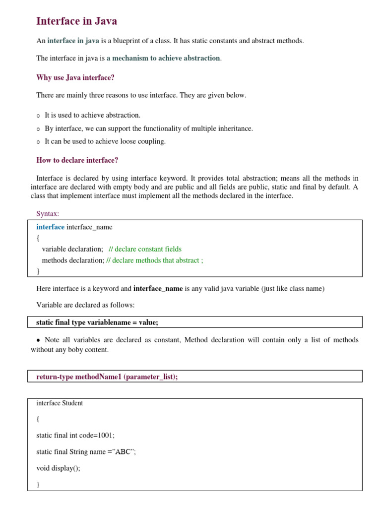 unit3 | PDF | Class (Computer Programming) | Method (Computer Programming)