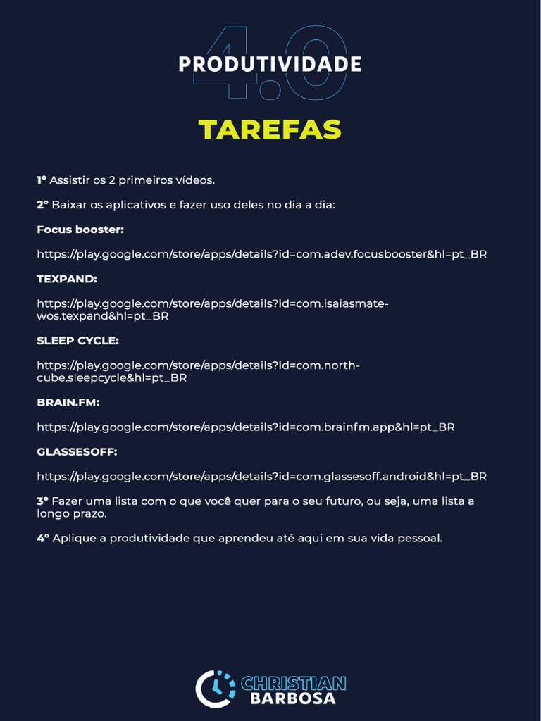 TAREFAS-PRODUTIVIDADE | PDF