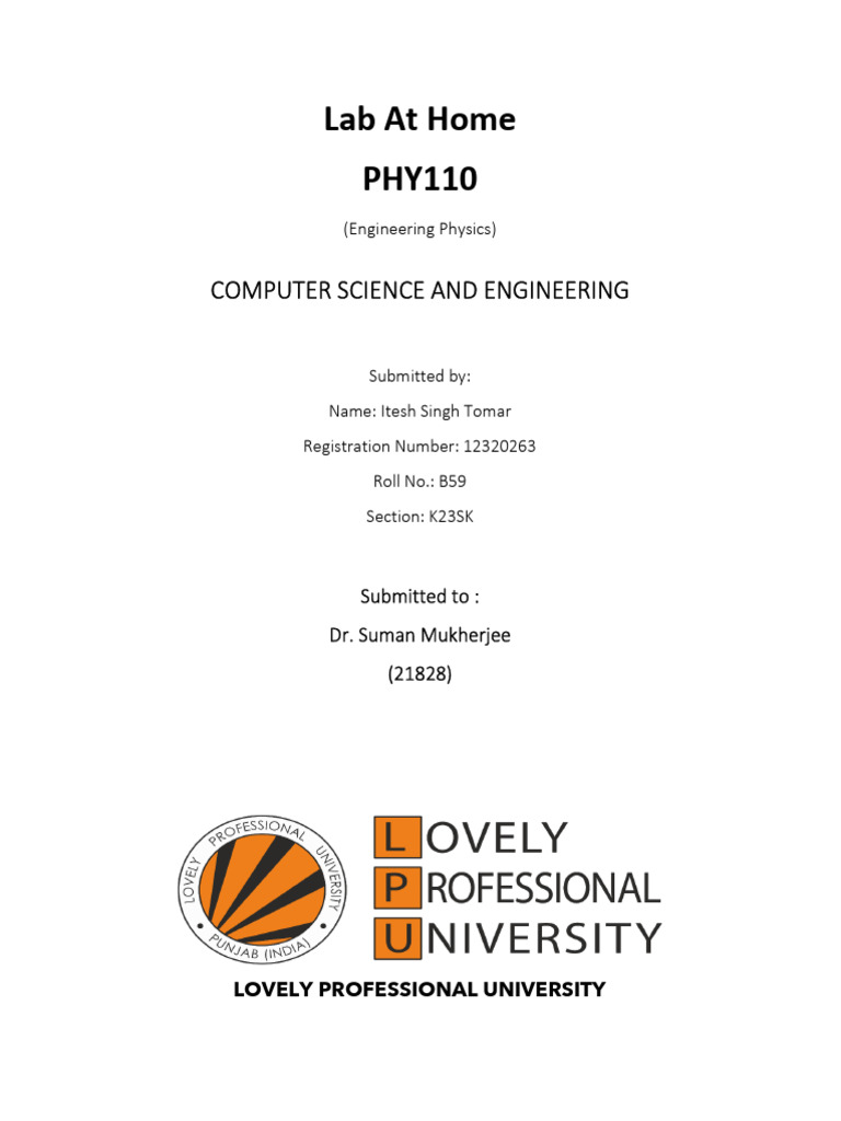 Engineering Physics Report | PDF | Science & Mathematics