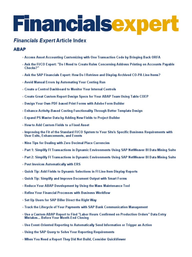 Article Index | Download Free PDF | Accounts Payable | Inventory
