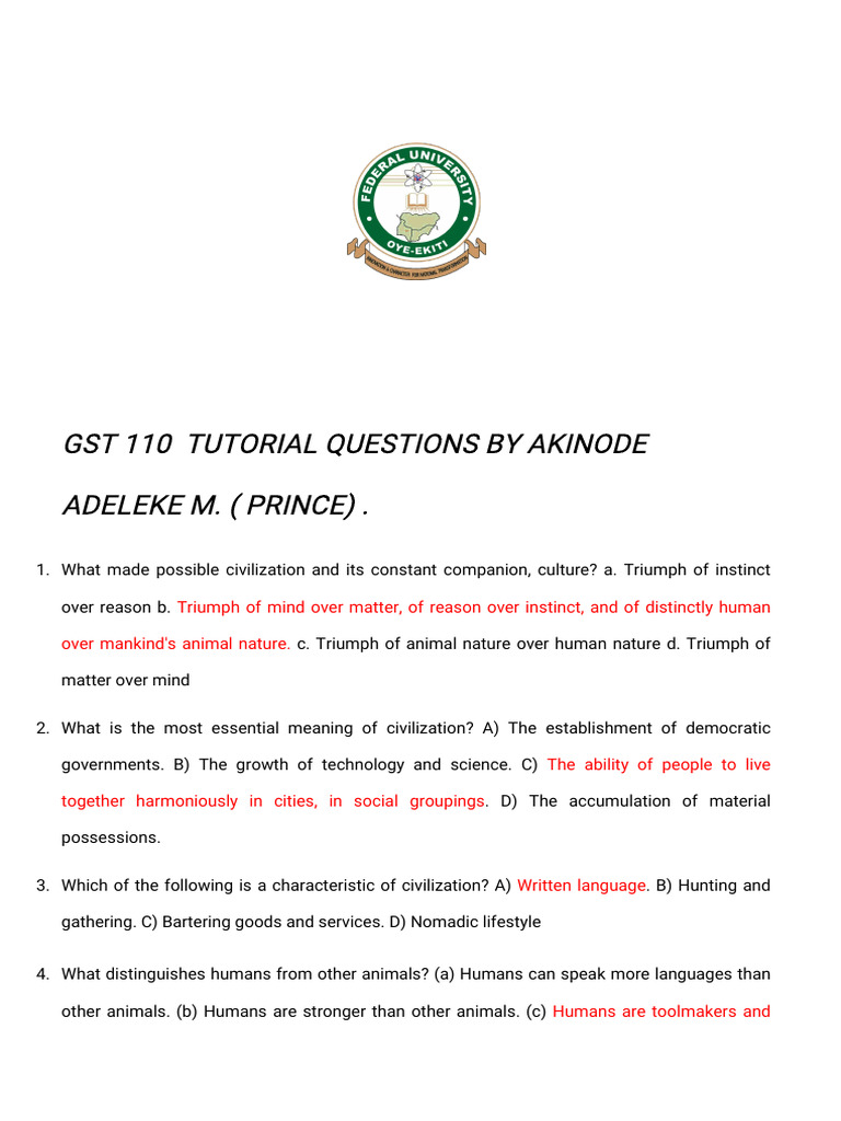 GST 110 by PRINCE | PDF