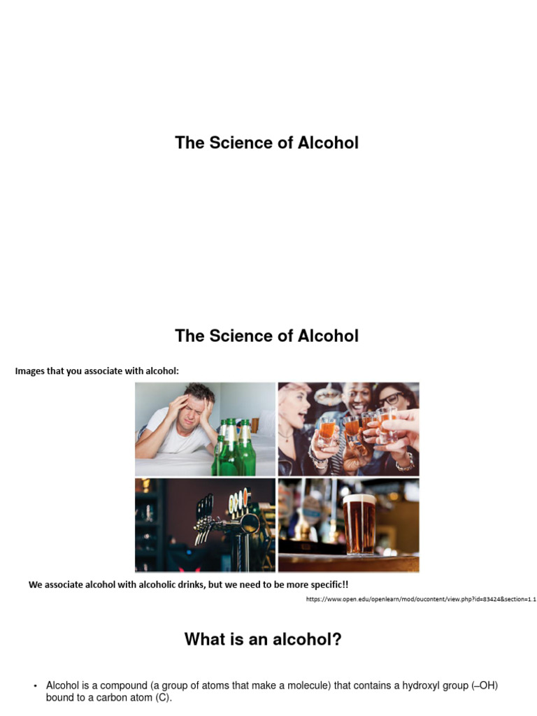 Chemistry-Science of Alcohol | PDF | Ethanol | Neurotransmitter