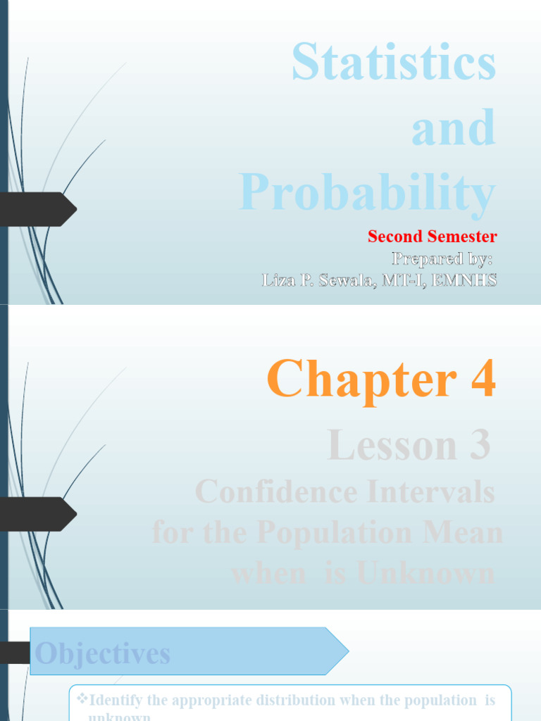 Chapter 4 Lesson 3 | PDF | Confidence Interval | Estimator