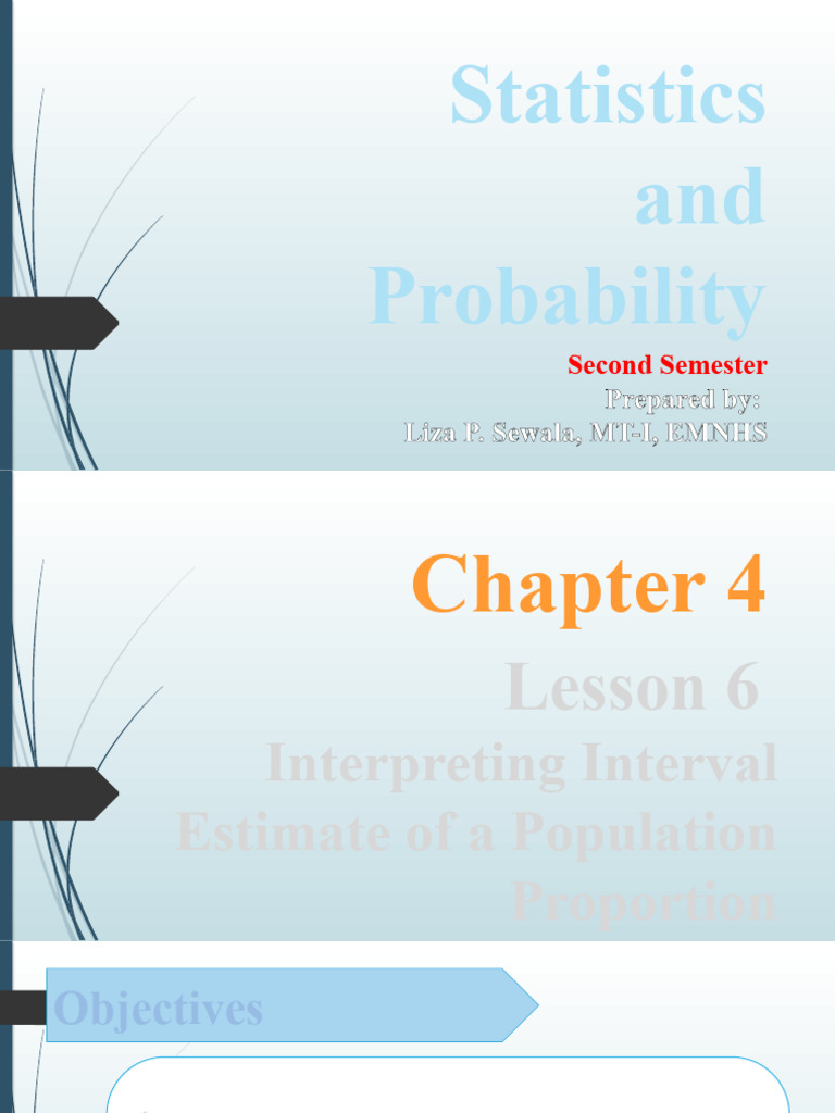 Chapter 4 Lesson 6 | PDF | Confidence Interval | Estimator