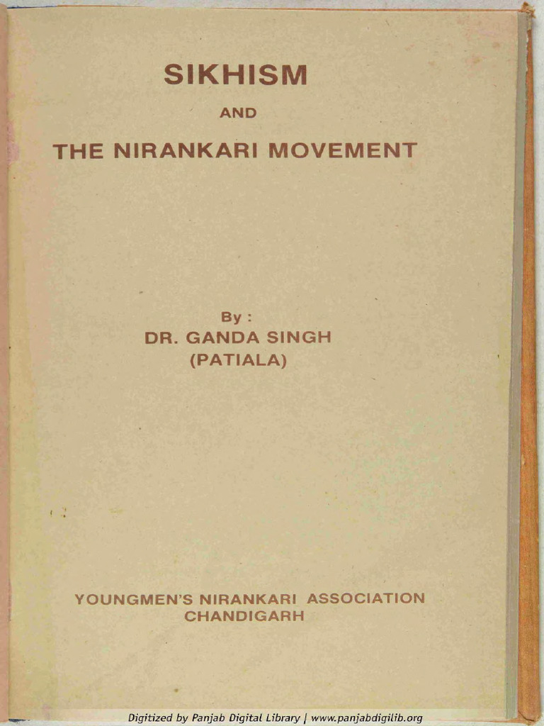 Sikhism and The Nirankari Movement - Ganda Singh | PDF | Nāstika | Punjab