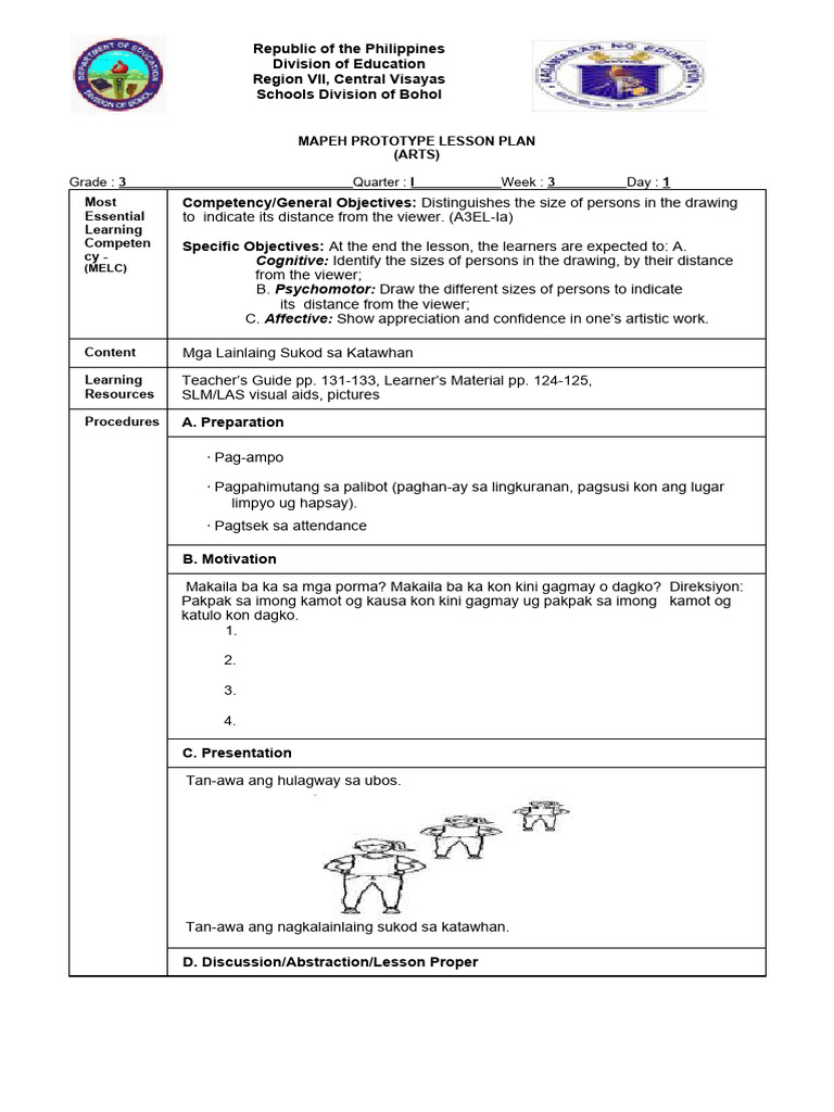 Arts-3 Quarter-1 Week-3 prototypeLP | PDF