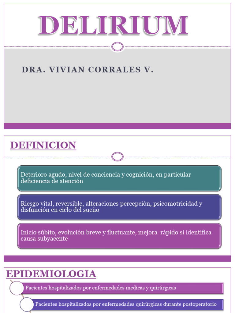 Delirium | PDF | Medicina | Enfermedades y trastornos humanos