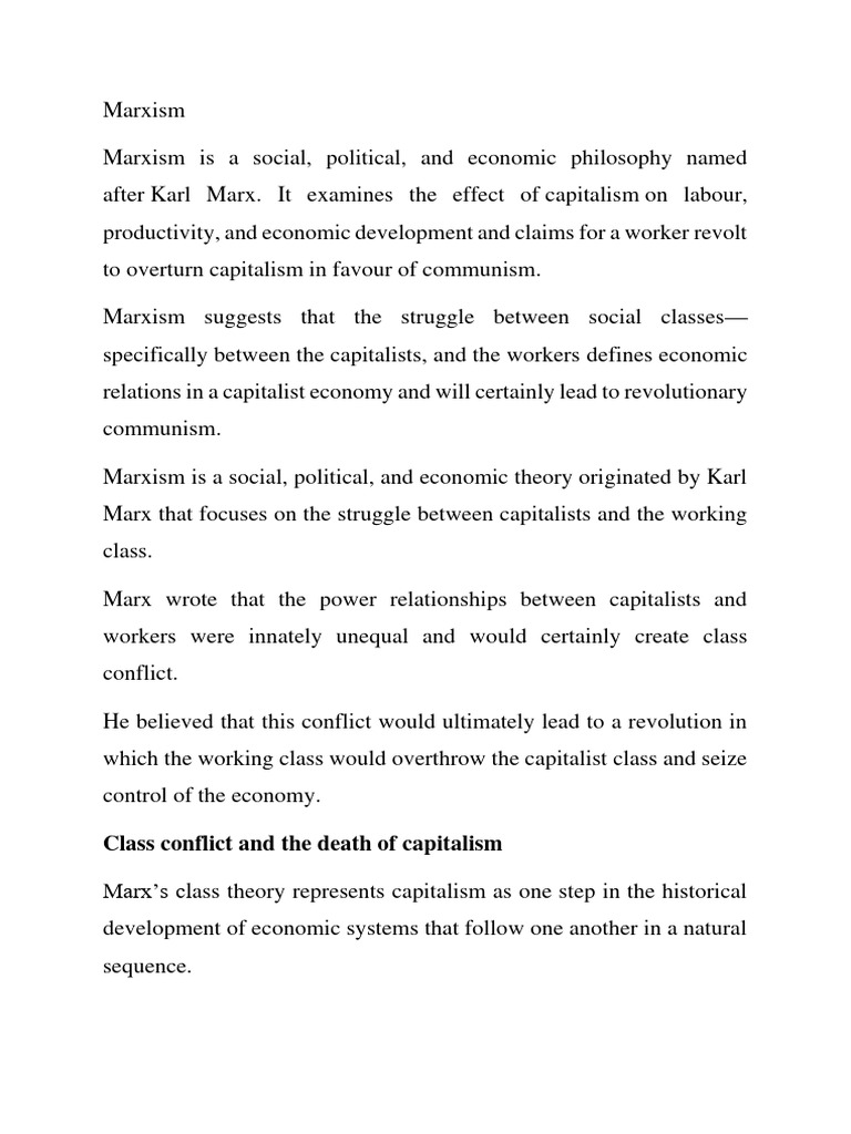 Marxism | PDF | Marxism | Capitalism