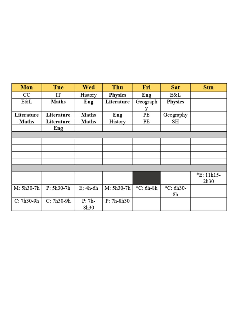 Mon Tue Wed Thu Fri Sat Sun | PDF