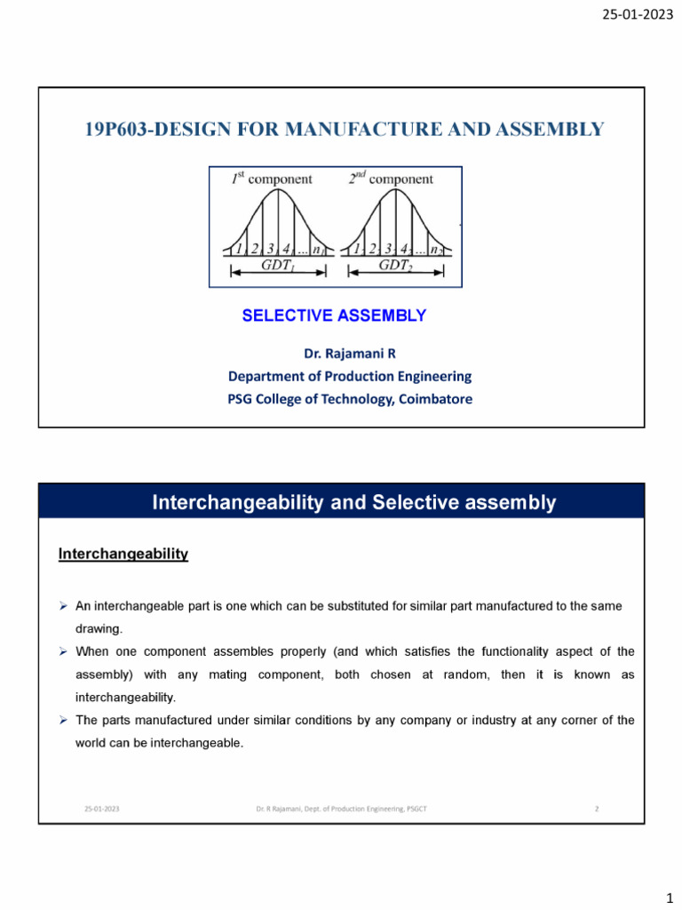 05 Selective Assembly - RRM - JAN 2023 | PDF
