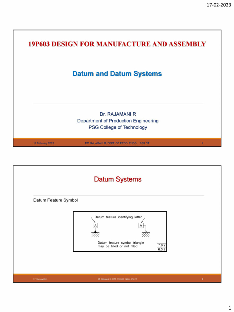08 GD&T - Datum and Datum Systems FEB 2023 | PDF