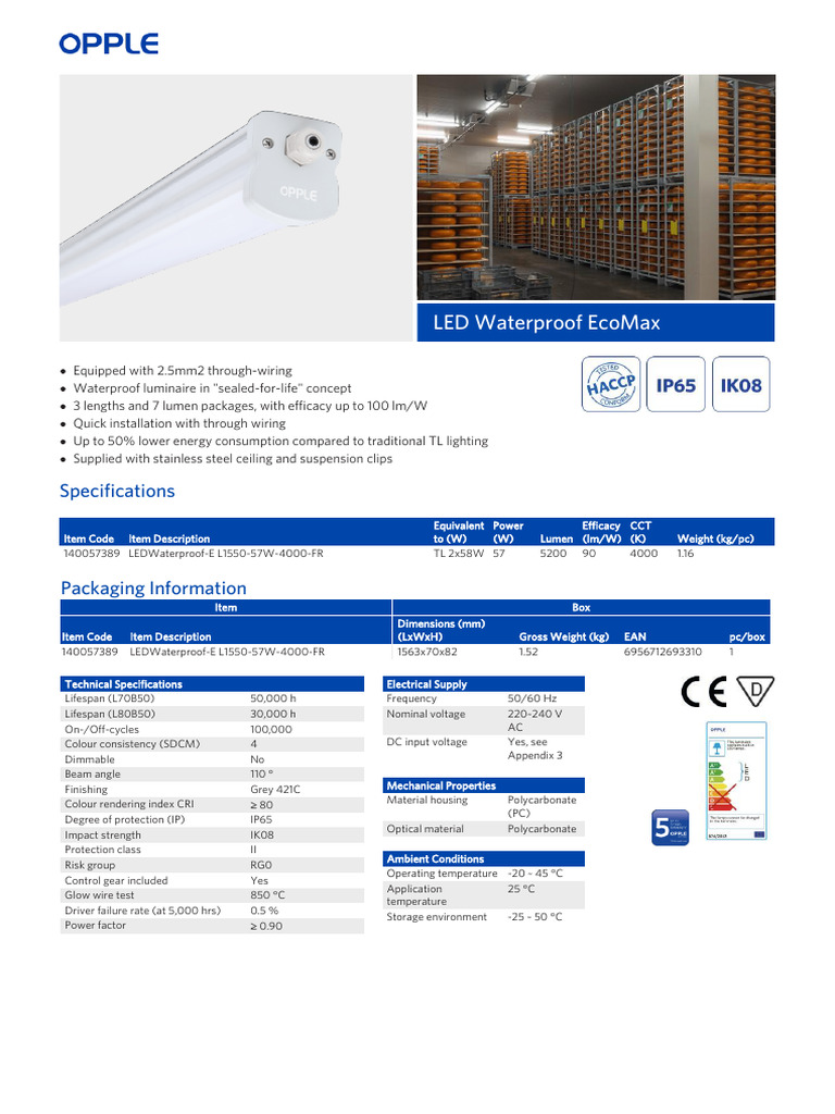 ProductSheet en | Download Free PDF | Alternating Current | Lighting